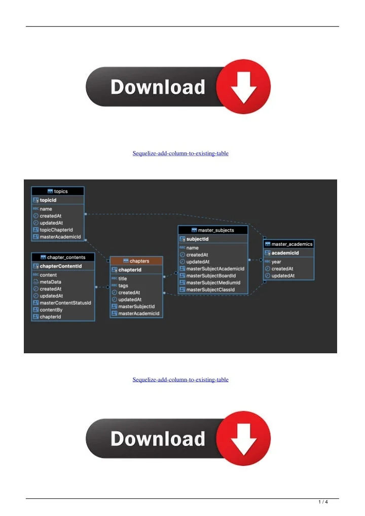 PPT Sequelize add column to existing table PowerPoint Presentation