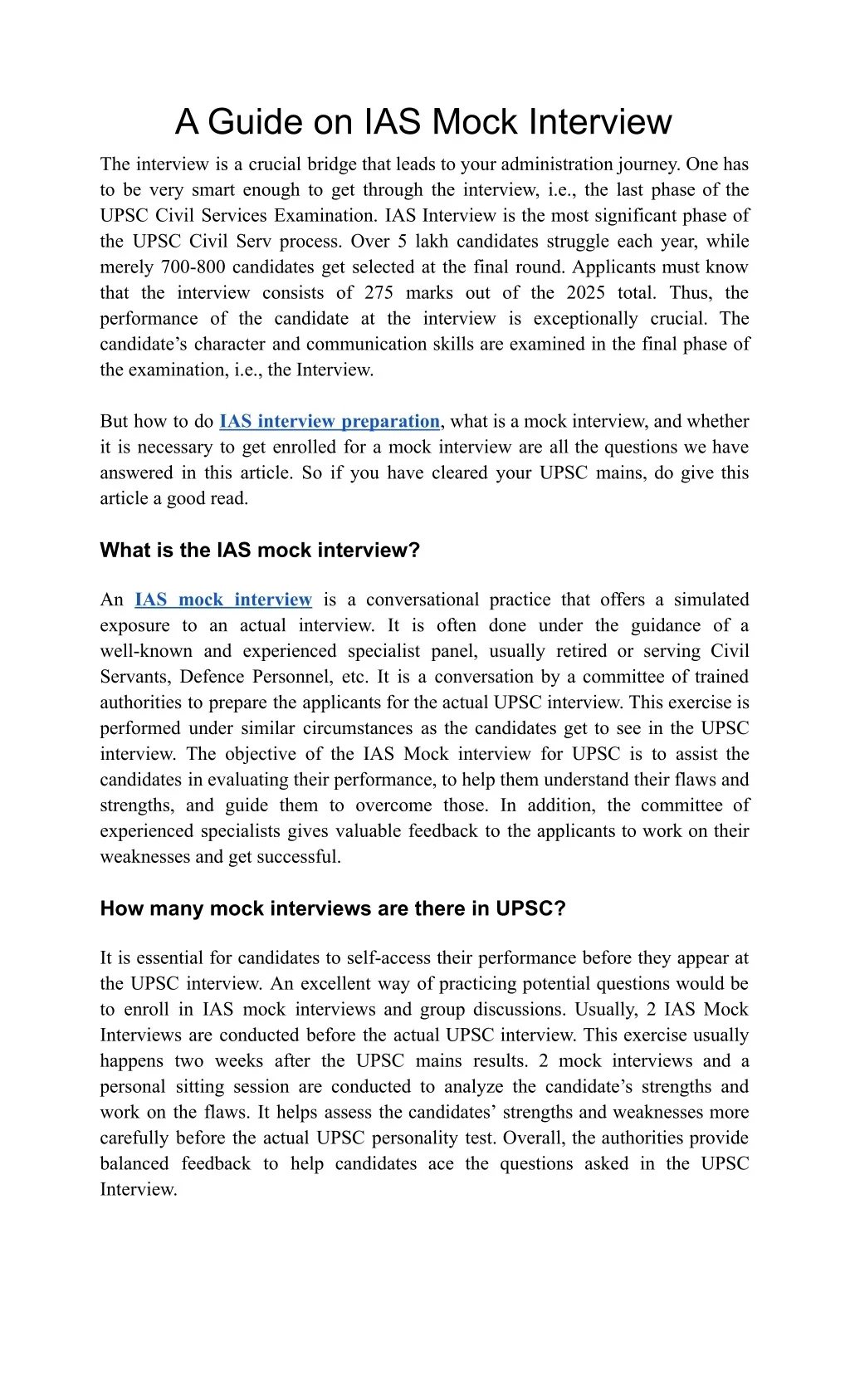 PPT - A Guide on IAS Mock Interview PowerPoint Presentation, free ...