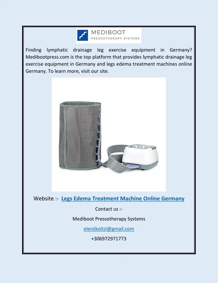 PPT - Legs Edema Treatment Machine Online Germany | Medibootpress.com ...