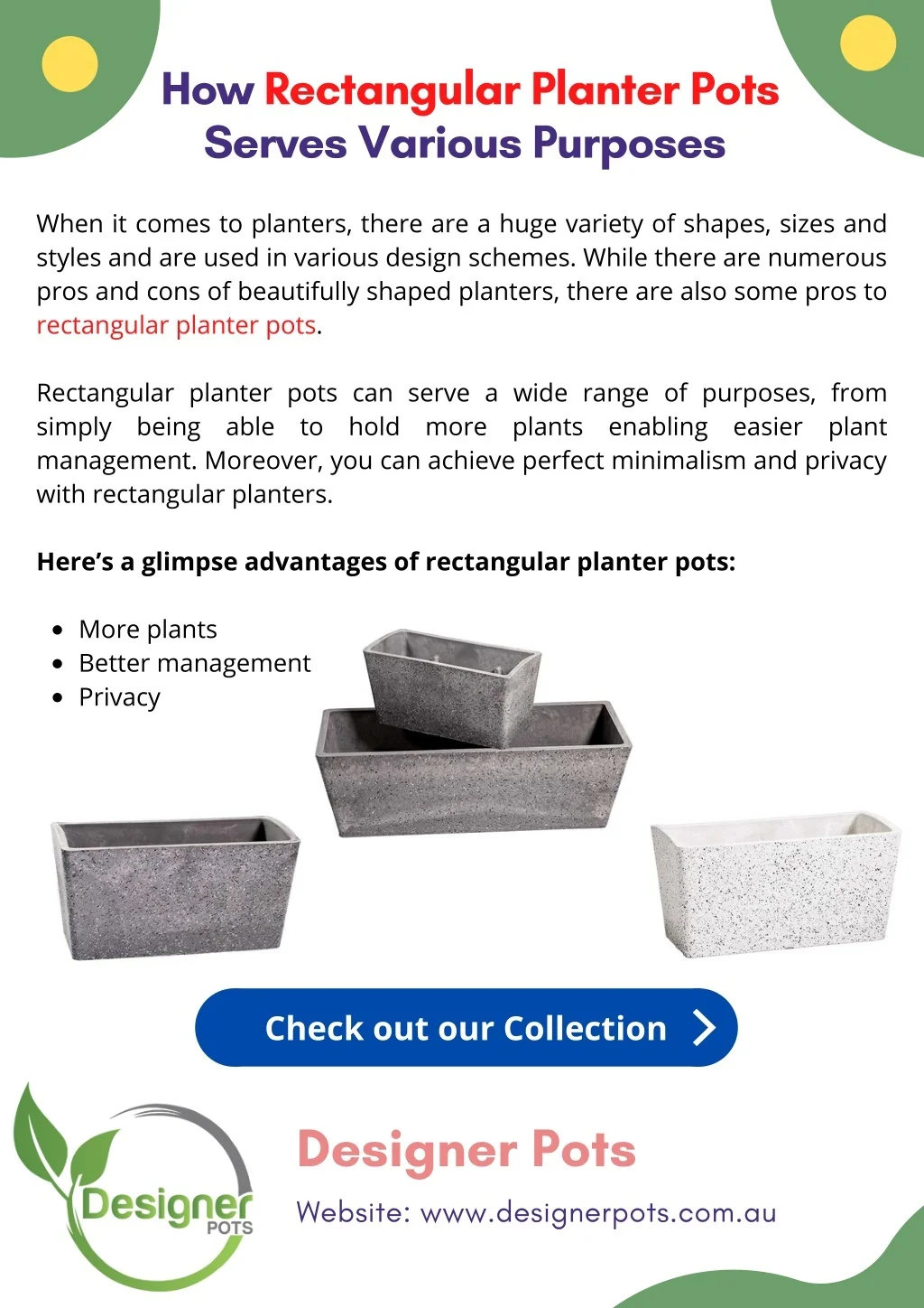 PPT - How Rectangular Planter Pots Serves Various Purposes PowerPoint ...