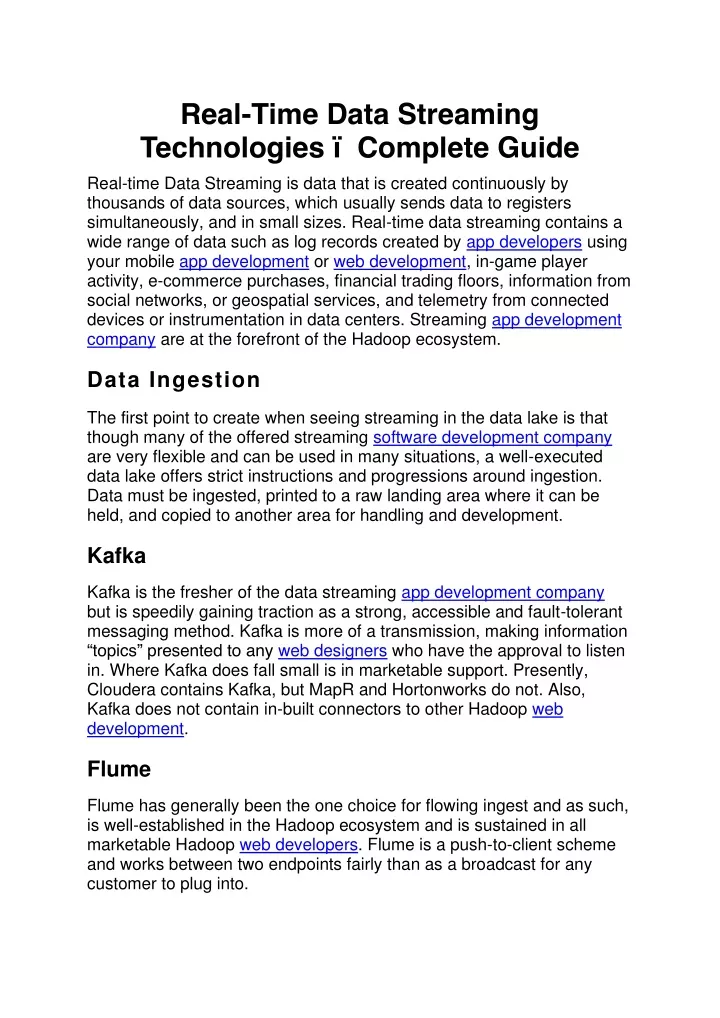 PPT - Real-Time Data Streaming Technologies – Complete Guide PowerPoint ... PPT - Real-Time Data Streaming Technologies – Complete Guide PowerPoint ...