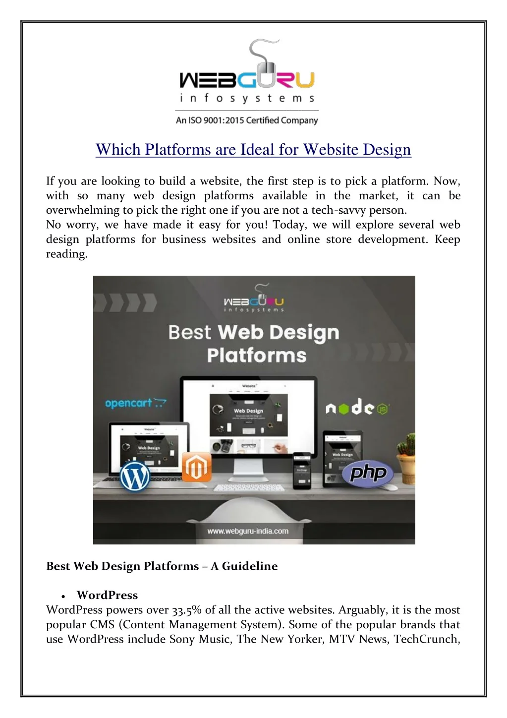 PPT - Which Platforms are Ideal for Website Design PowerPoint ...