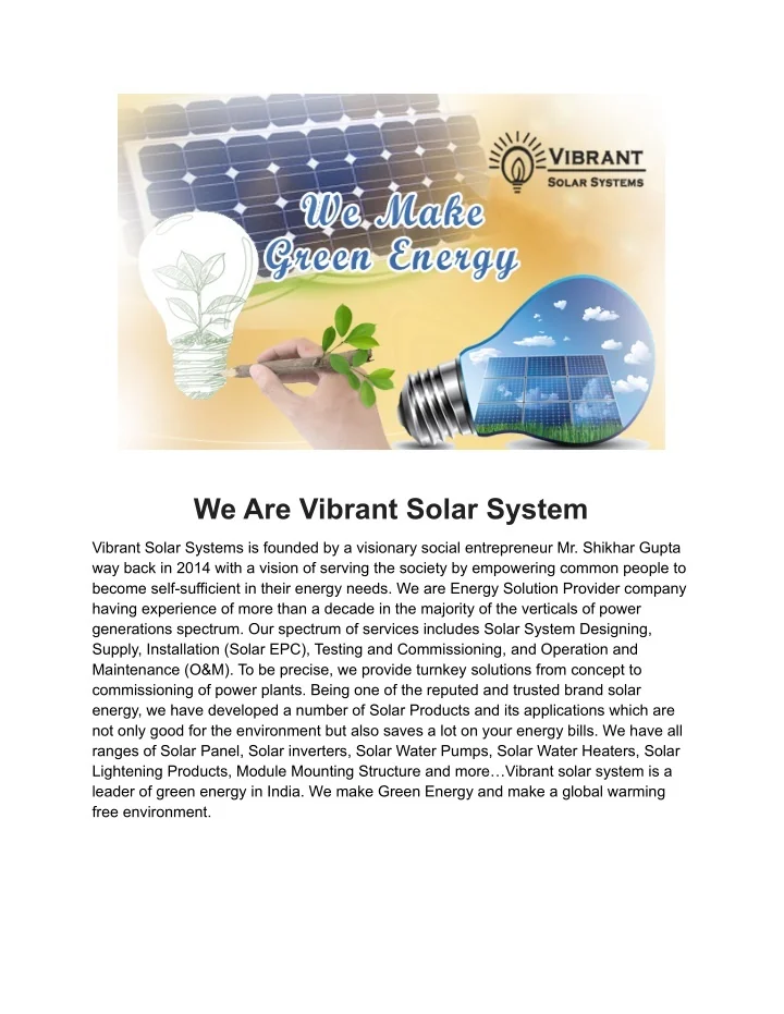 PPT - Solar megawatt power plant in Ahmedabad | Solar roof-top systems ...