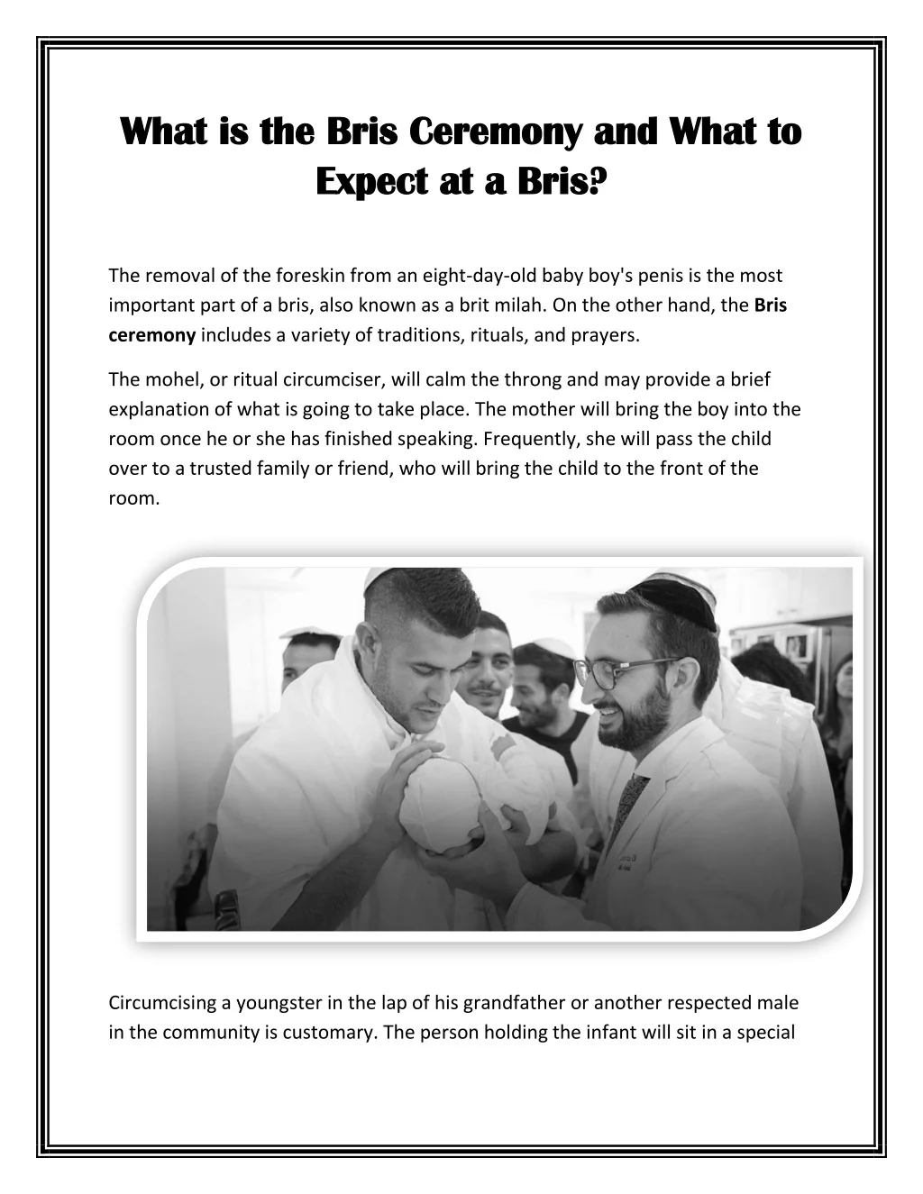 PPT - What is the Bris Ceremony and What to Expect at a Bris PowerPoint ...