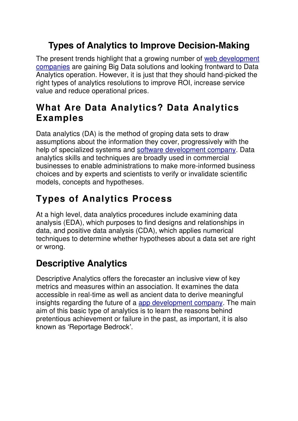 PPT - Types of Analytics to Improve Decision PowerPoint Presentation ...