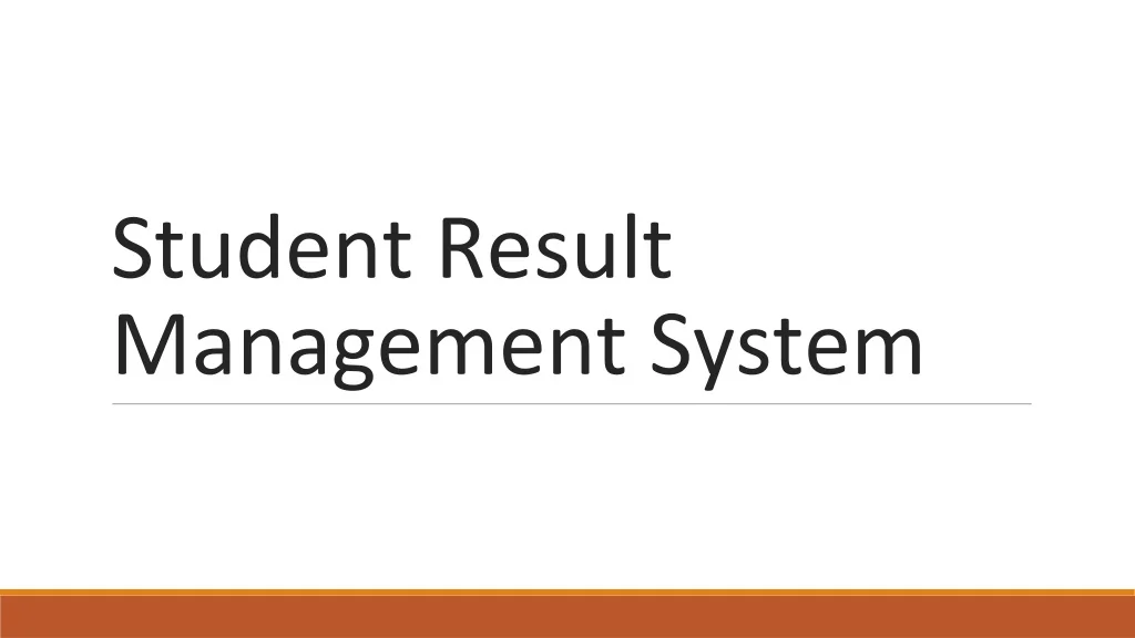 PPT - Student Result Management System PowerPoint Presentation, free ...