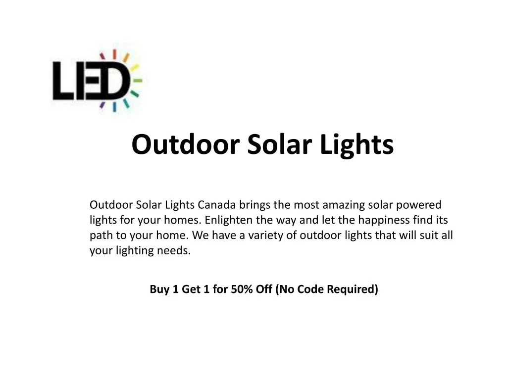 PPT - Outdoor Solar Lights PowerPoint Presentation, free download - ID ...