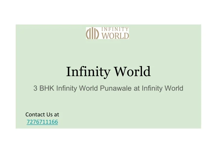 PPT - 3 BHK Infinity World PowerPoint Presentation, free download - ID ...