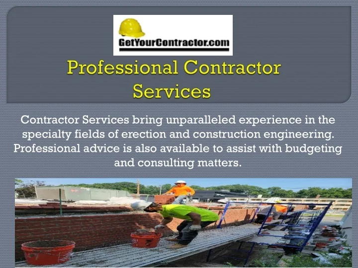 PPT - Professional Contractor Services PowerPoint Presentation, free ...