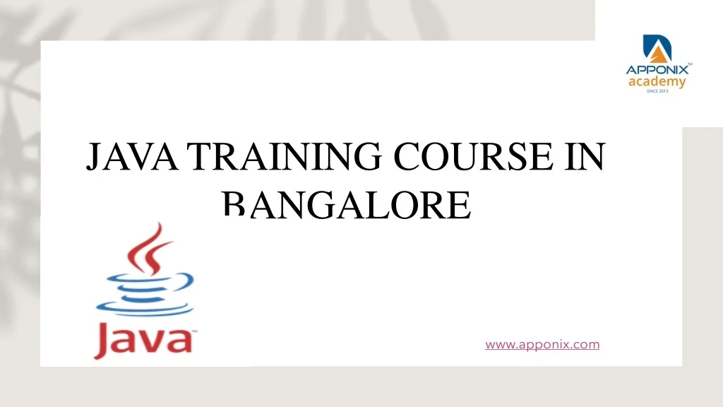 PPT - JAVA TRAINING IN BANGALORE PowerPoint Presentation, free download ...