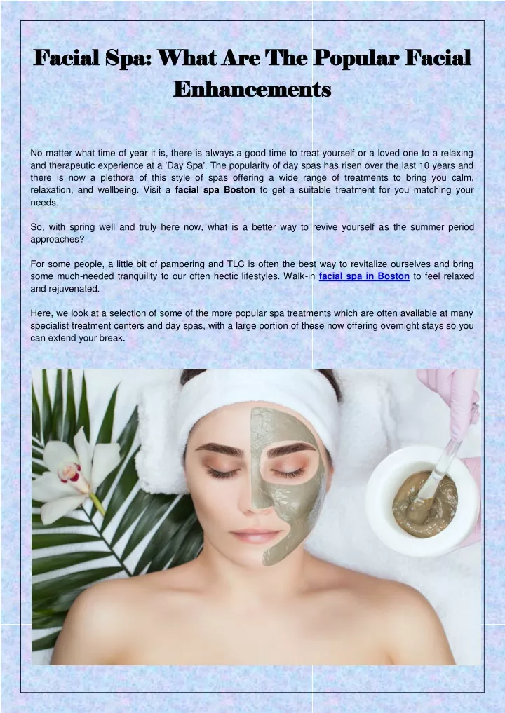 Ppt Facial Spa What Are The Popular Facial Enhancements Powerpoint