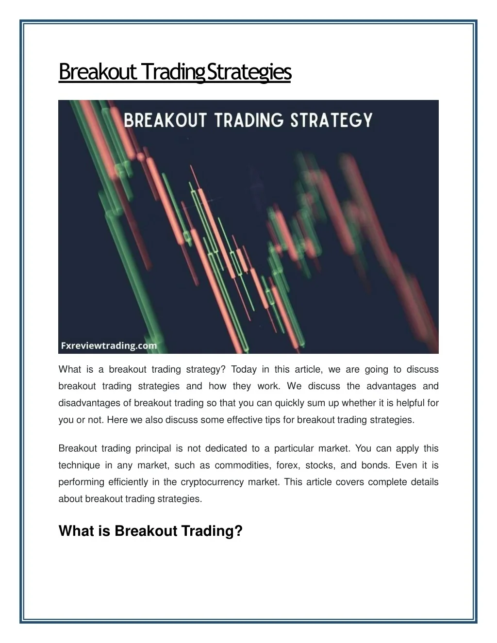 PPT - Breakout Trading Strategies PowerPoint Presentation, free ...