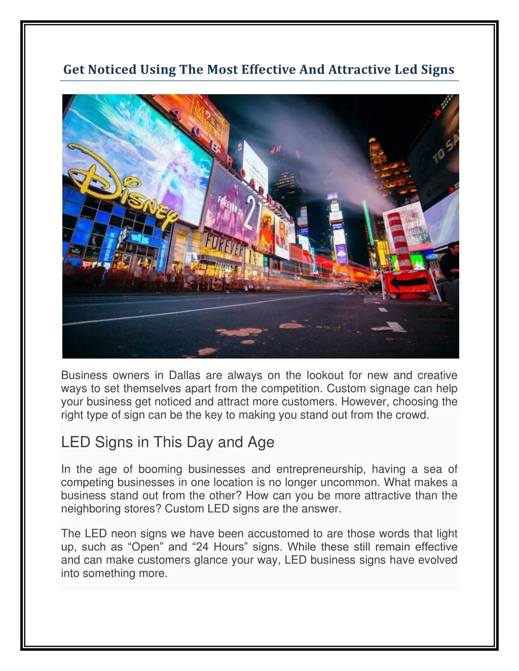PPT - Get Noticed Using The Most Effective And Attractive Led Signs ...