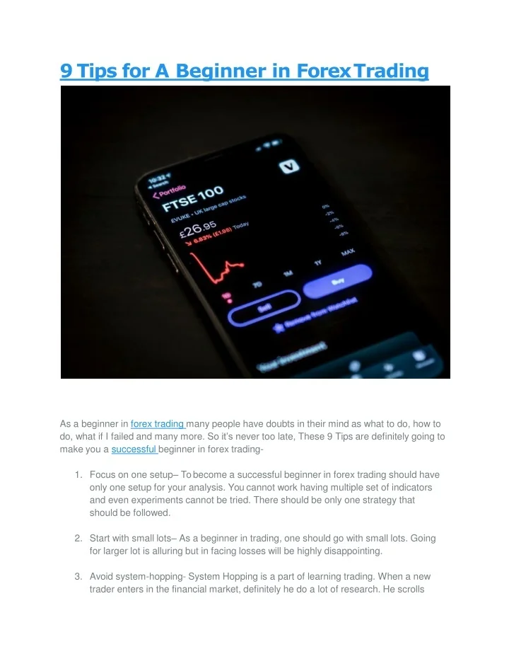 PPT - 9 Tips for A Beginner in Forex Trading- TradeVinder PowerPoint ...