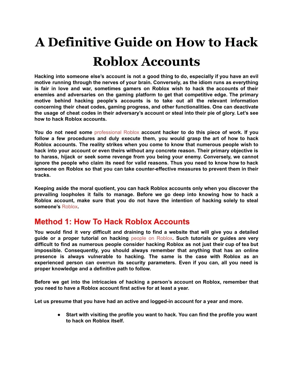 PPT - A Definitive Guide on How to Hack Roblox Accounts PowerPoint ...