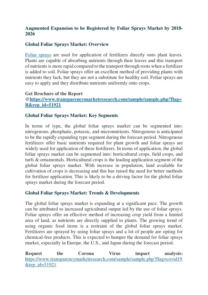 PPT - Foliar sprays are used for application of fertilizers directly ...