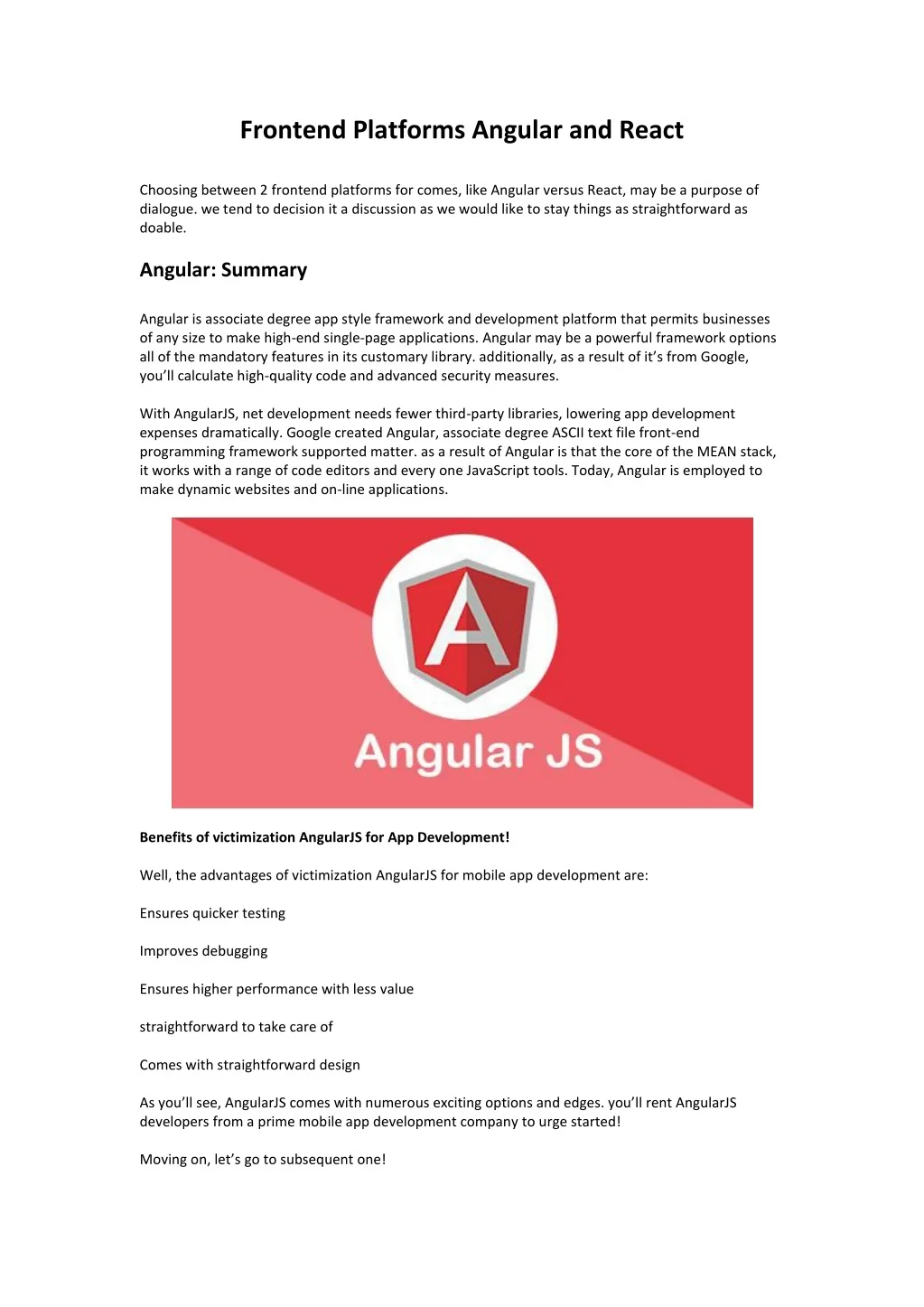 PPT - Frontend Platforms Angular and React PowerPoint Presentation ...