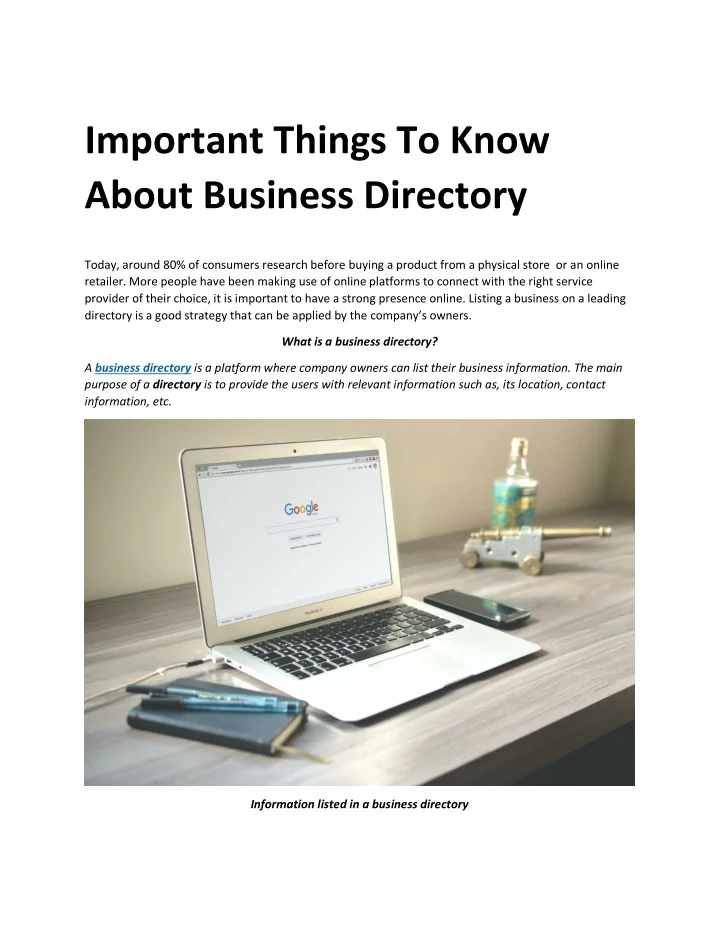 PPT - Important Things to Know About Business Directory PowerPoint ...