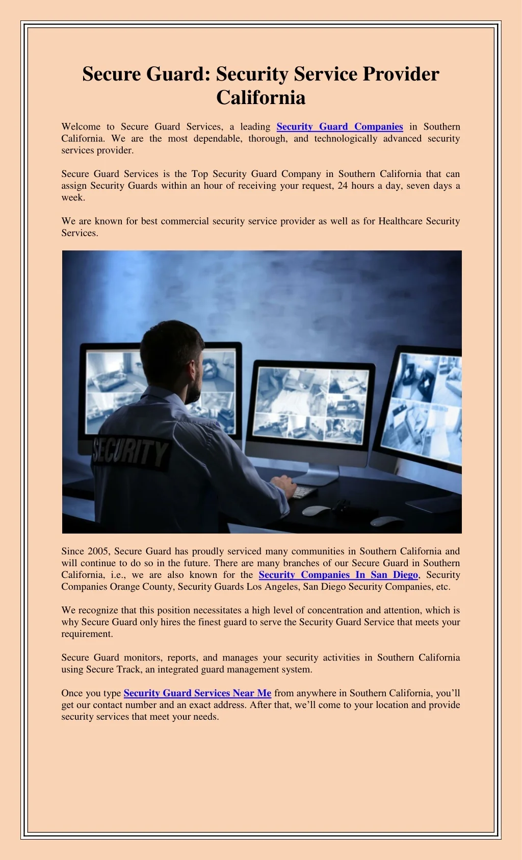 PPT - Secure Guard Security Service Provider California PowerPoint ...
