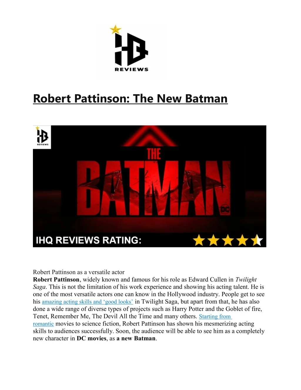 PPT - Robert Pattinson- The New Batman PowerPoint Presentation, free ...