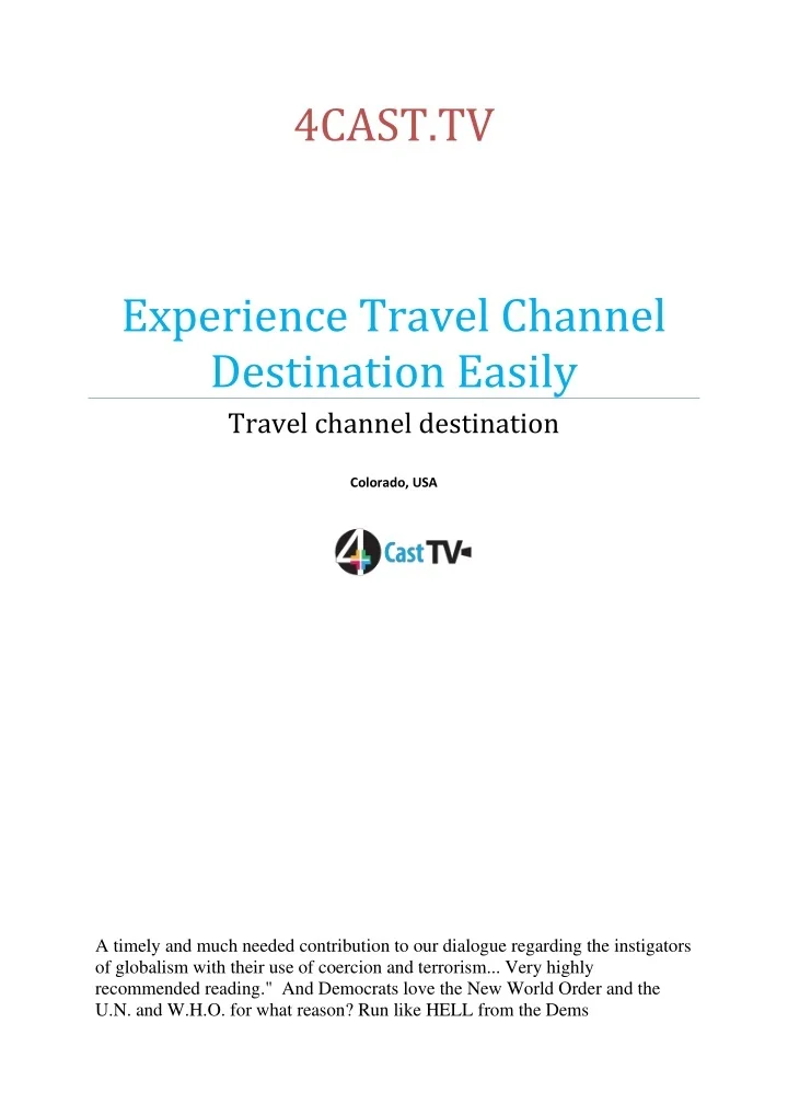 PPT - Experience Travel Channel Destination Easily PowerPoint ...