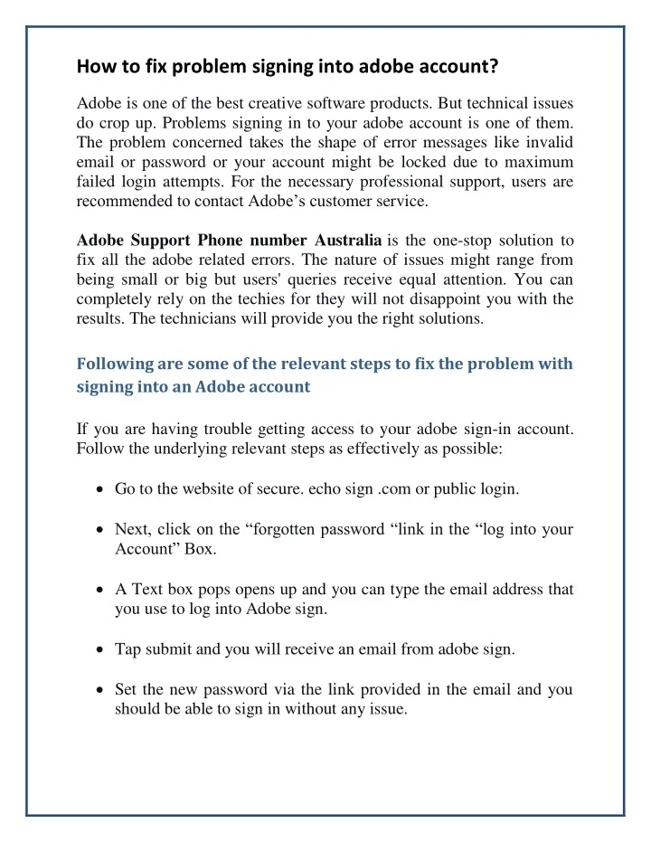 PPT - How To Fix Problem Signing Into Adobe Account? PowerPoint ...