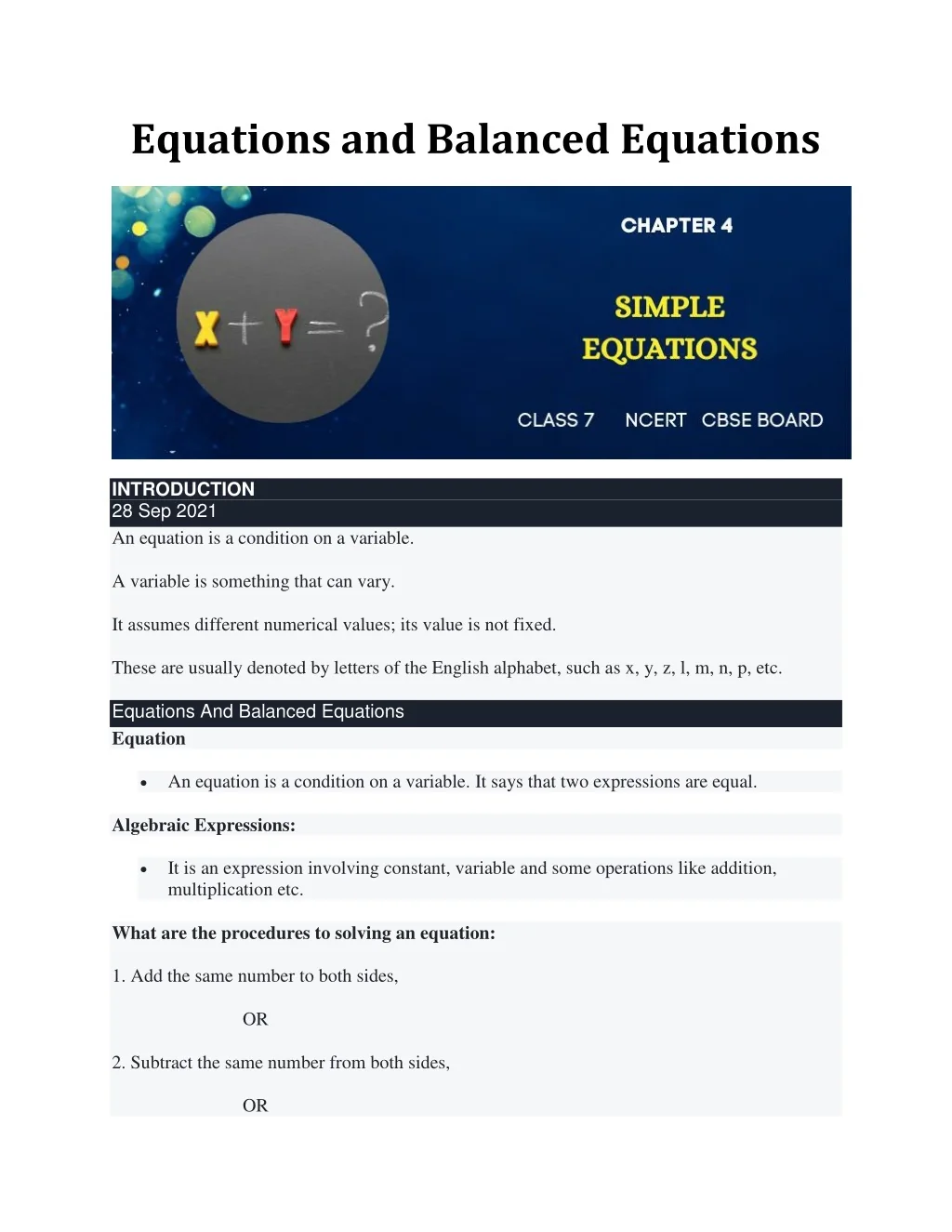 PPT - Equations and Balanced Equations PowerPoint Presentation, free ...