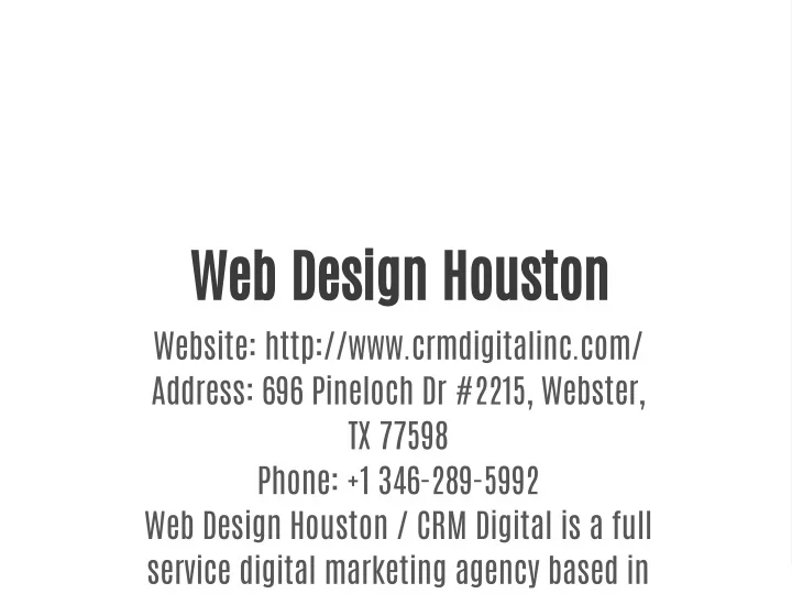 PPT - Web Design Houston PowerPoint Presentation, free download - ID ...