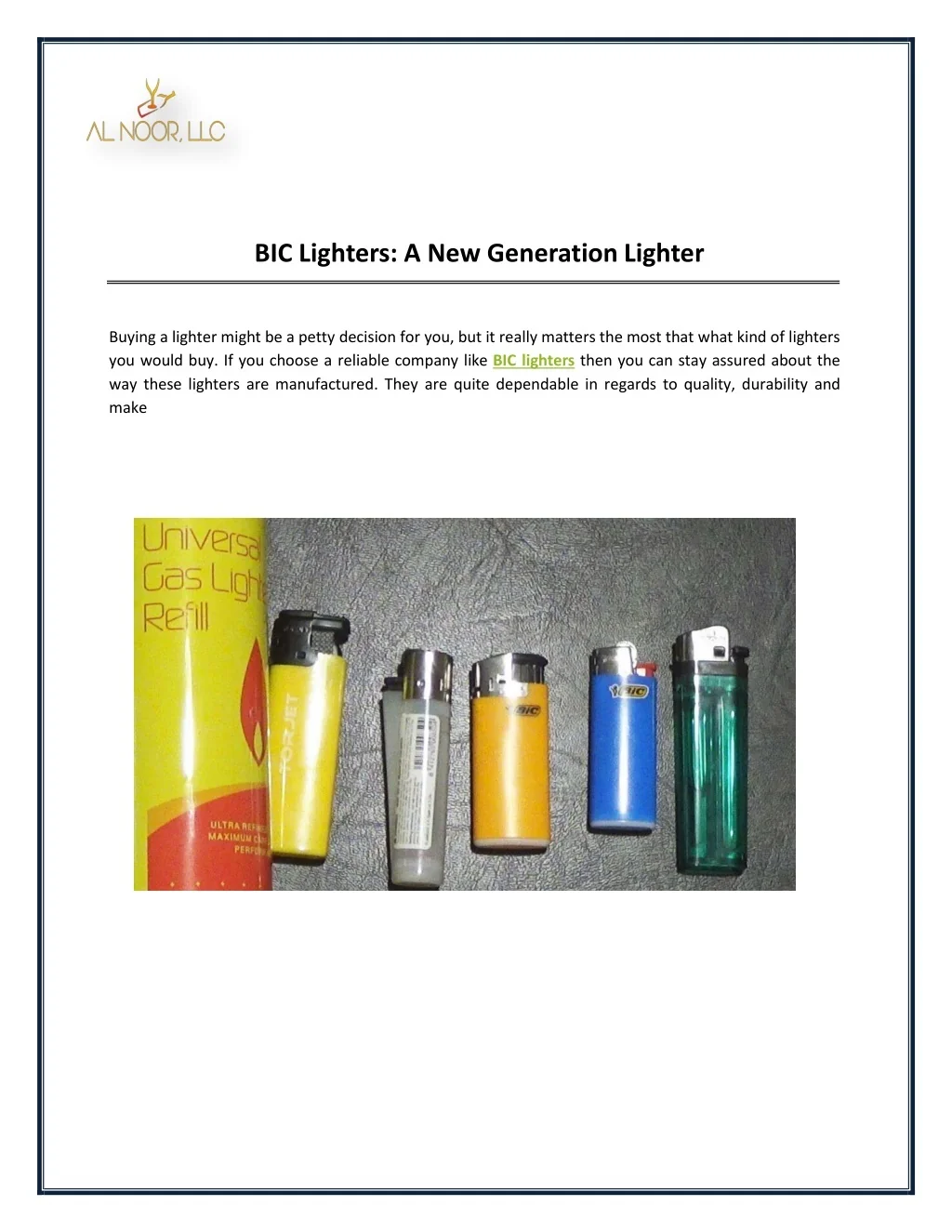 PPT - BIC Lighters - A New Generation Lighter PowerPoint Presentation ...