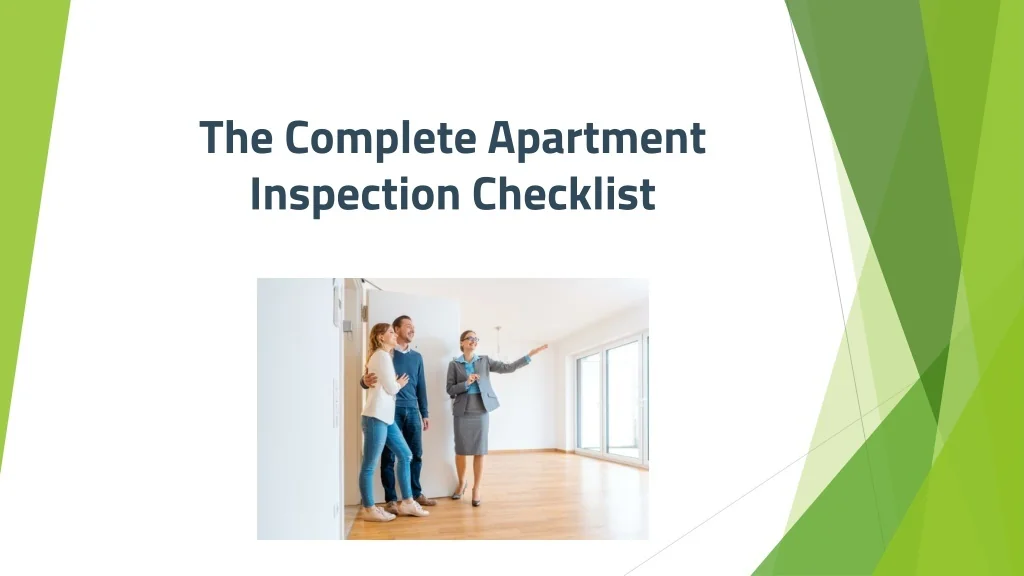 PPT - The Complete Apartment Inspection Checklist PowerPoint ...