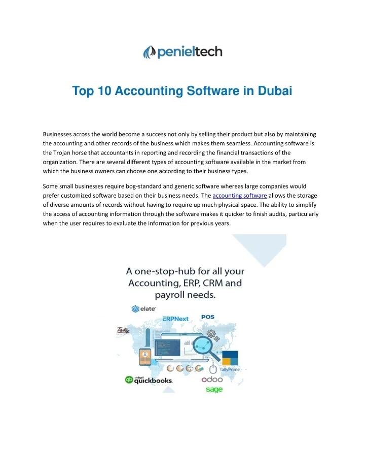 PPT - Top 10 Accounting Software in Dubai-Penieltech PowerPoint ...