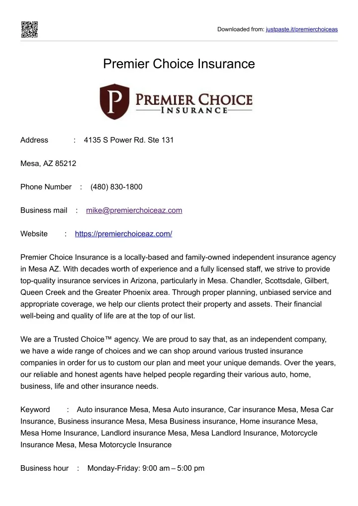 PPT - Premier Choice Insurance PowerPoint Presentation, free download ...