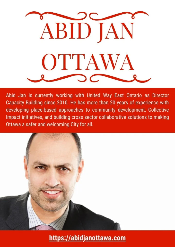 PPT - Abid Jan Ottawa is currently working with United Way East Ontario ...