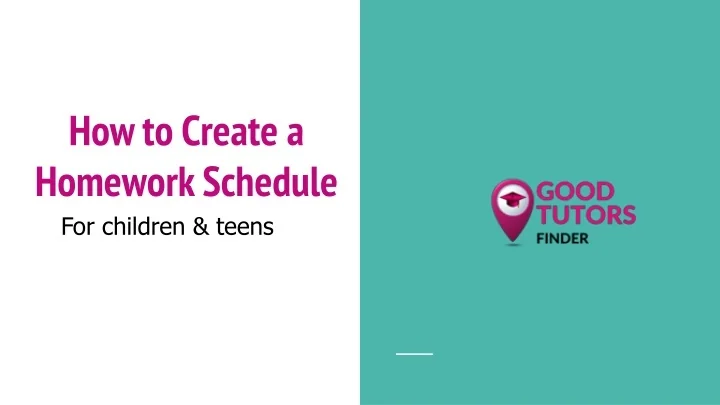 PPT - How to Create a Homework Schedule For Childern and Teens ...