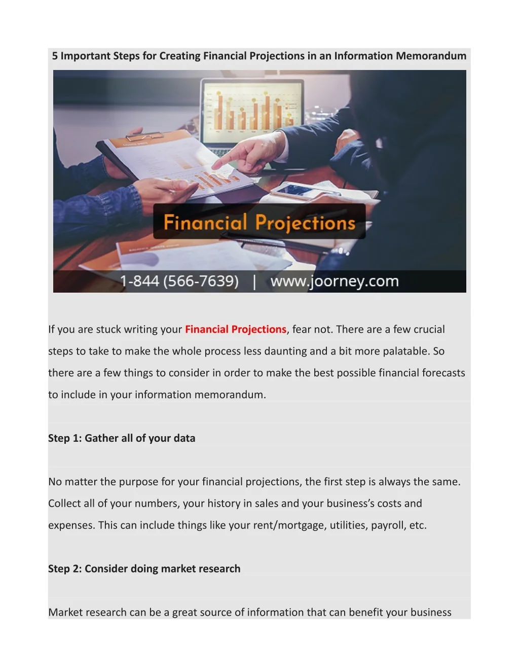 PPT - 5 Important Steps for Creating Financial Projections in an ...