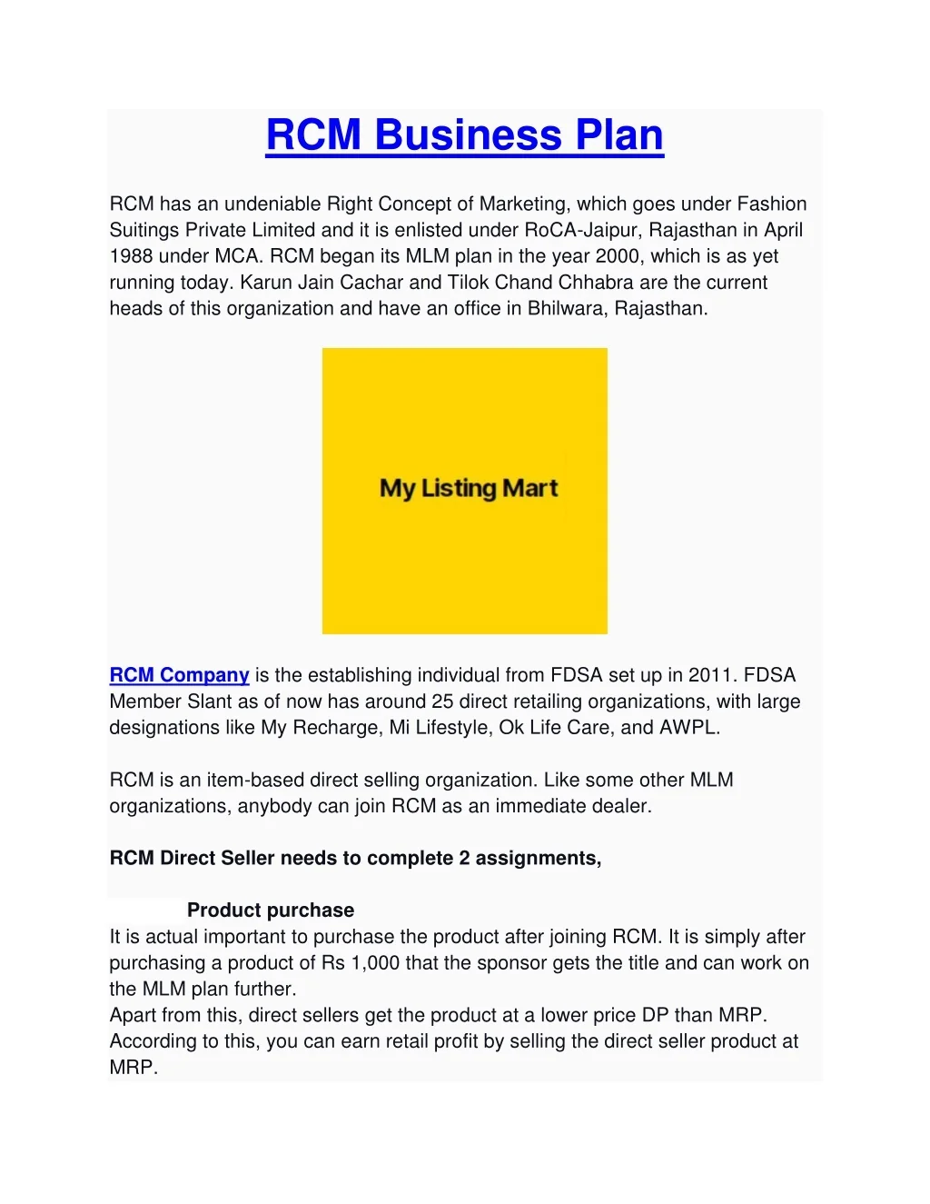 PPT - RCM Business Plan PowerPoint Presentation, free download - ID ...