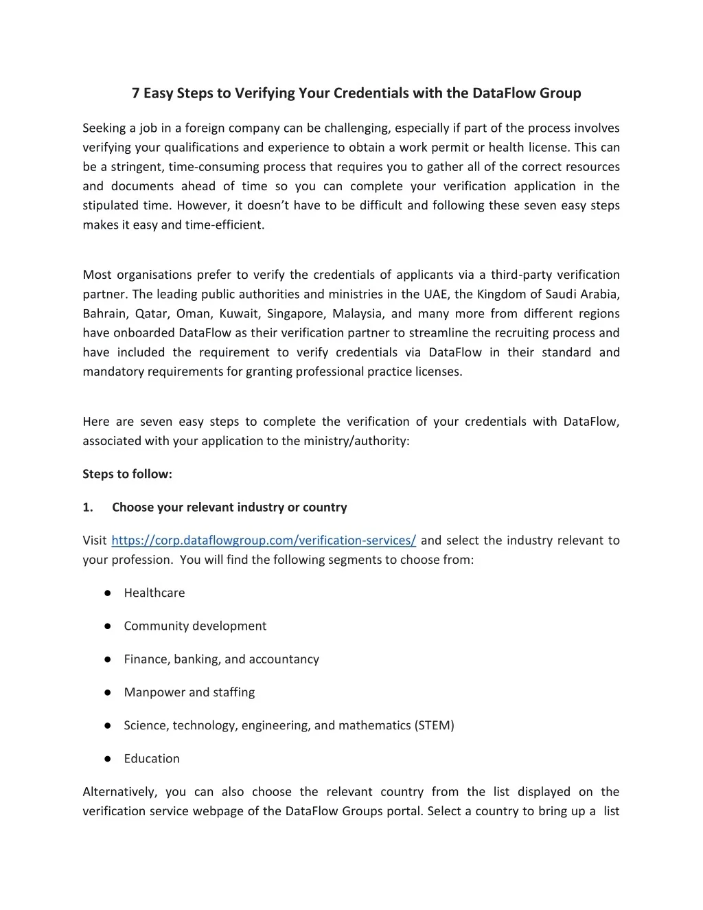 PPT - 7 Easy Steps to Verifying Your Credentials with the DataFlow Group PowerPoint Presentation ...