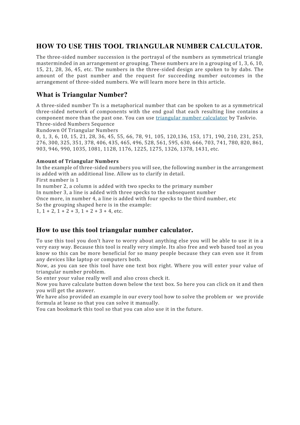 PPT - HOW TO USE THIS TOOL TRIANGULAR NUMBER CALCULATOR PowerPoint ...