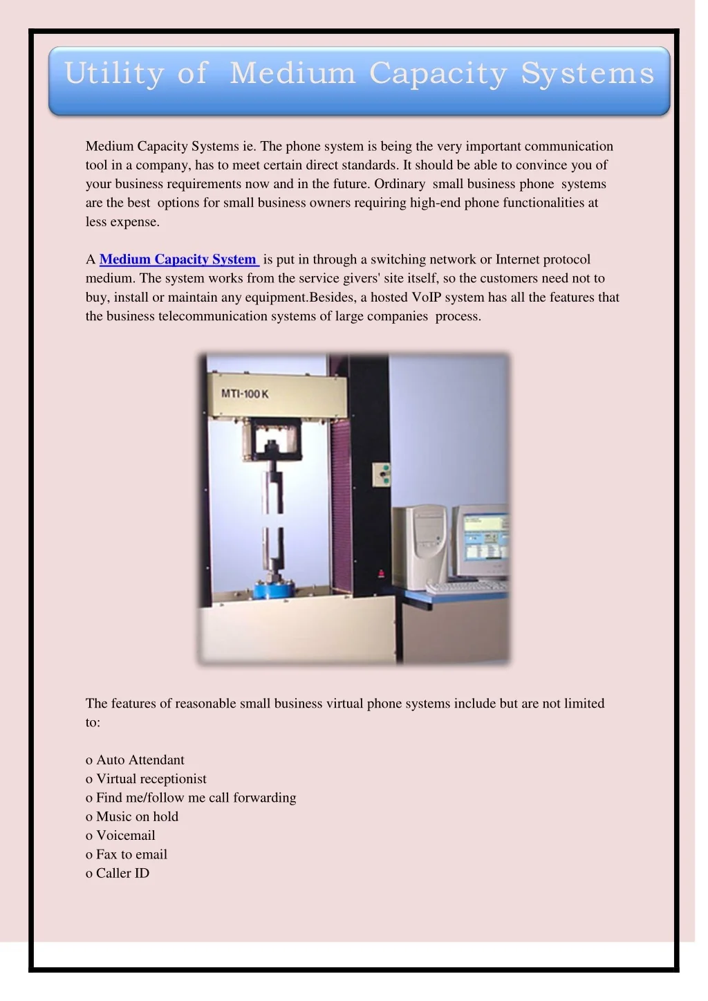 PPT - Utility of Medium Capacity Systems PowerPoint Presentation, free ...
