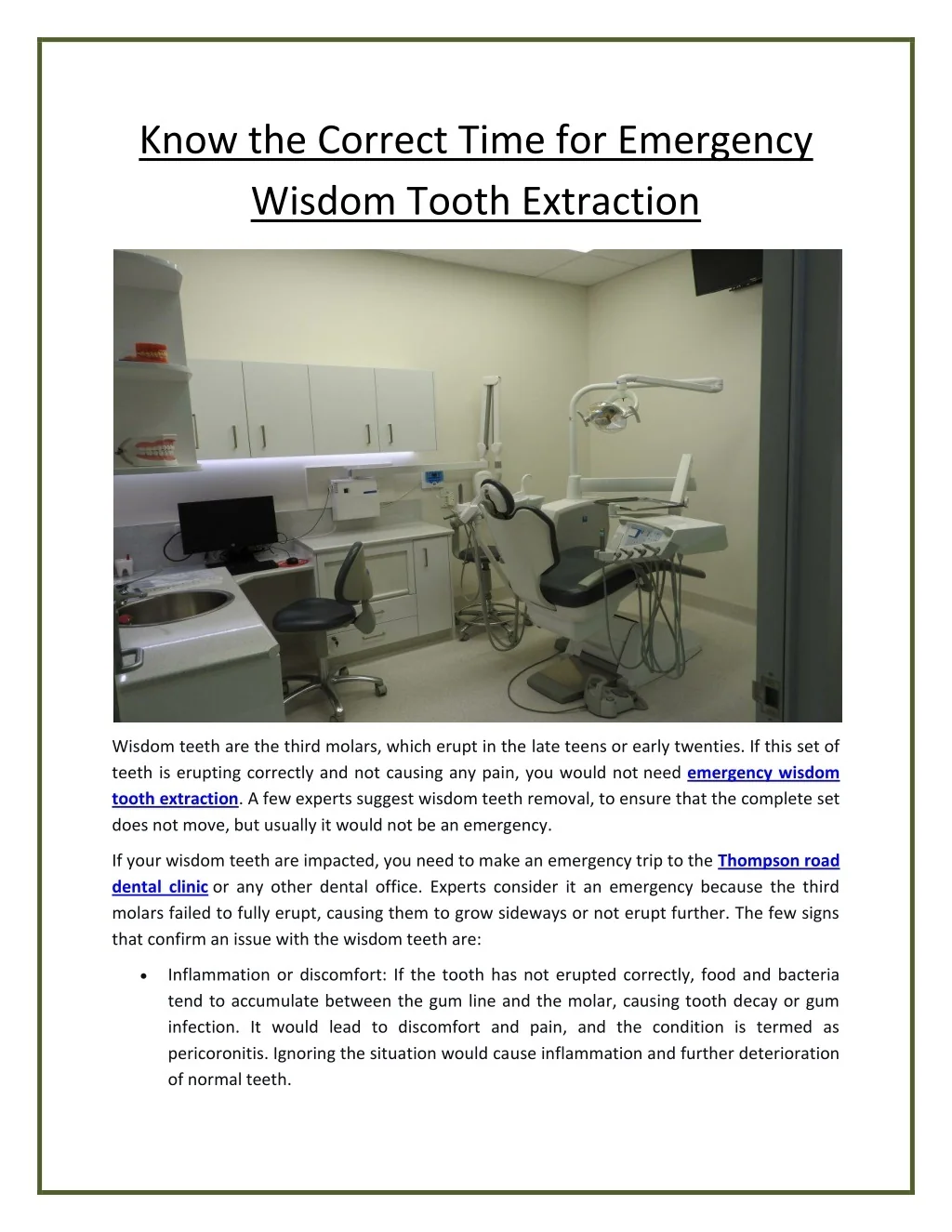 PPT - Know the Correct Time for Emergency Wisdom Tooth Extraction ...