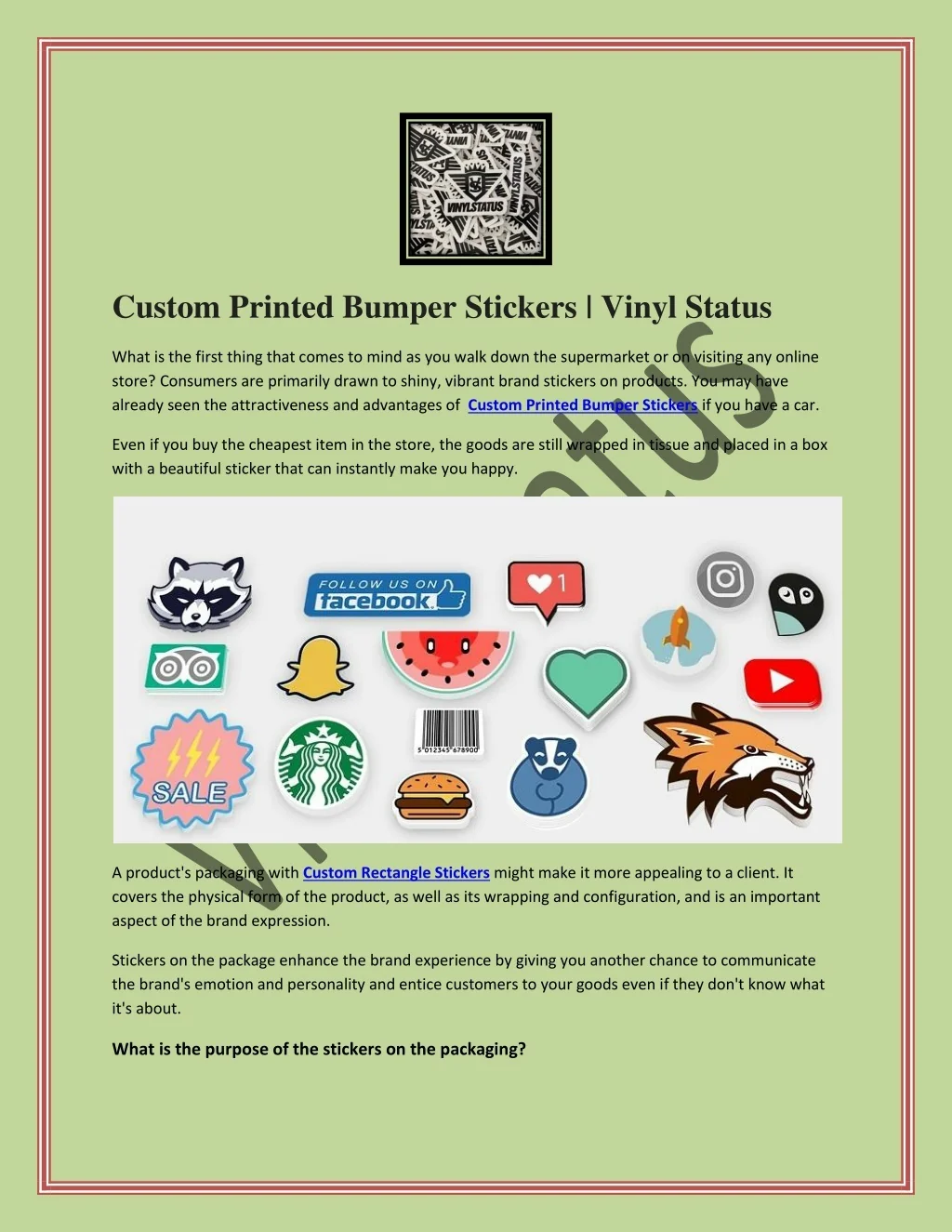 PPT - Custom Printed Bumper Stickers PowerPoint Presentation, free ...