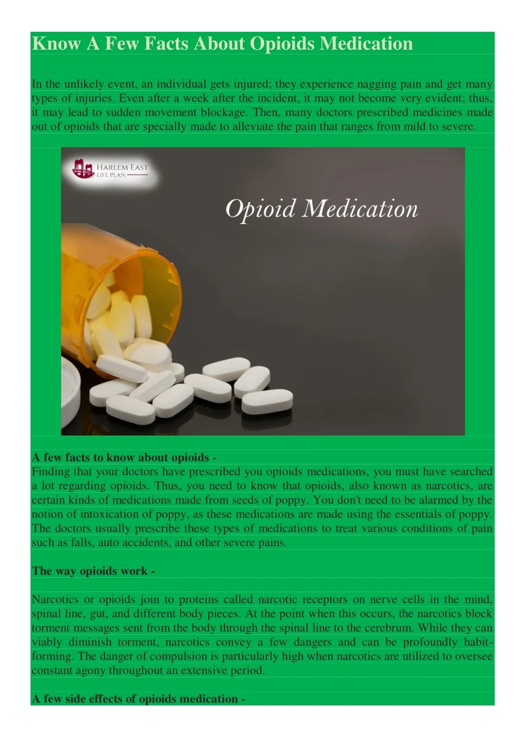 PPT - Know A Few Facts About Opioids Medication PowerPoint Presentation ...