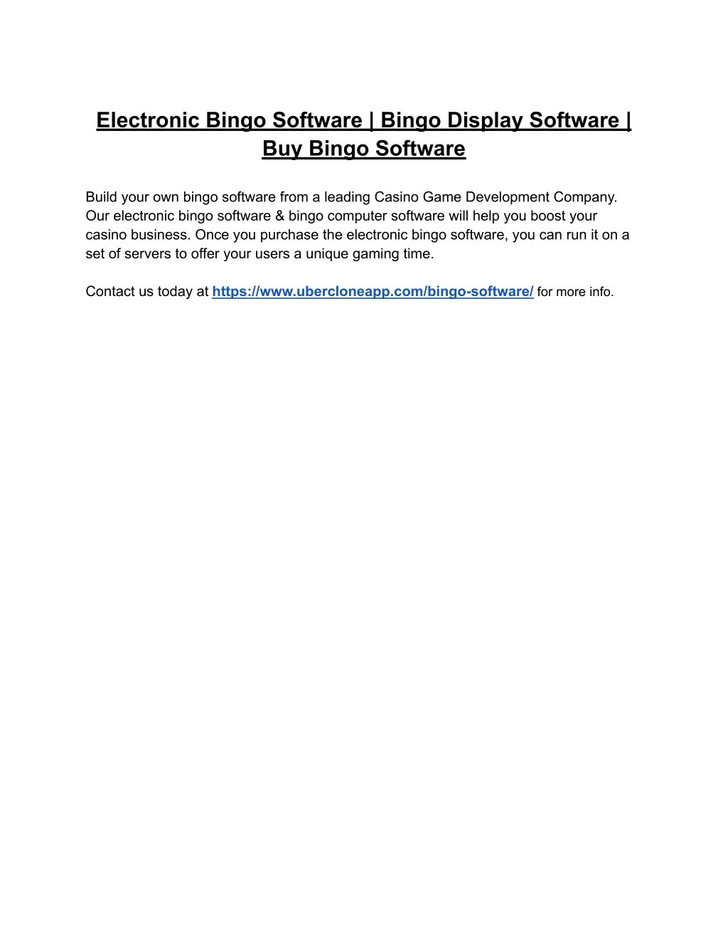 PPT - Electronic Bingo Software | Bingo Display Software | Buy Bingo ...