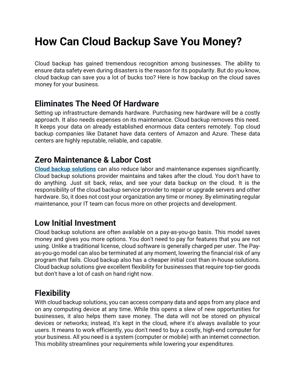 PPT - How Can Cloud Backup Save You Money PowerPoint Presentation, free ...
