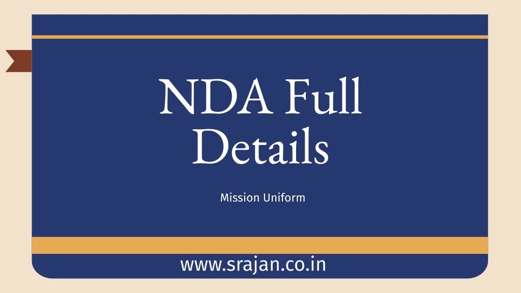 PPT - NDA Full Details PowerPoint Presentation, free download - ID:10956577