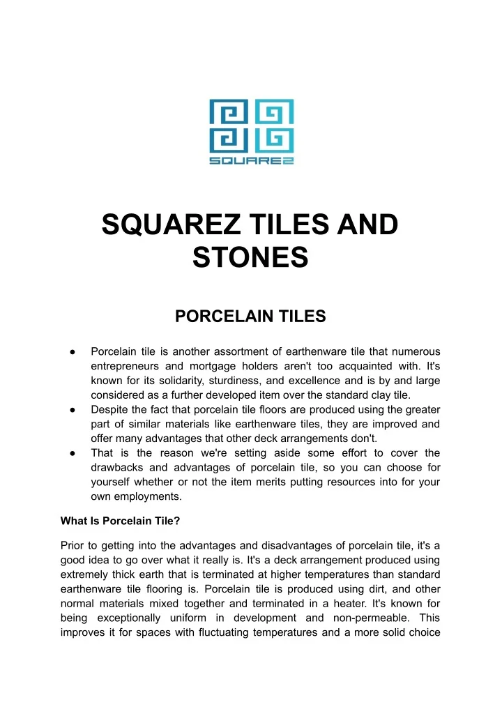 PPT - SQUAREZ |MILES OF TILES PowerPoint Presentation, free download ...