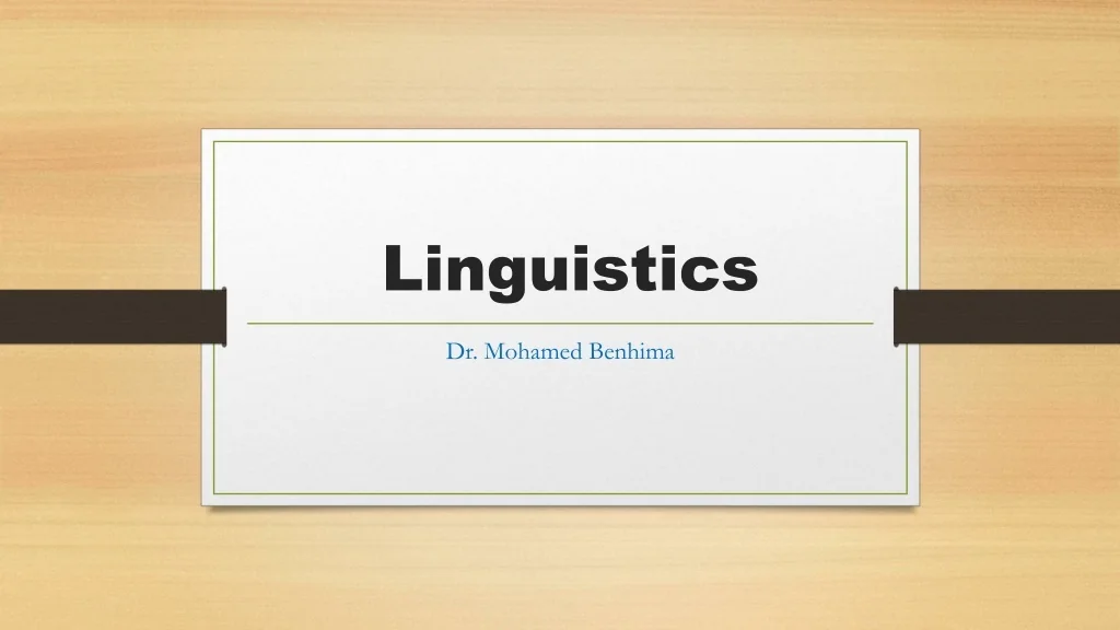 PPT - Linguistics S5 PowerPoint Presentation, free download - ID:10966308
