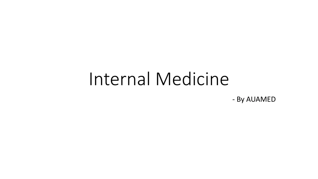 PPT - internal medicine PowerPoint Presentation, free download - ID ...