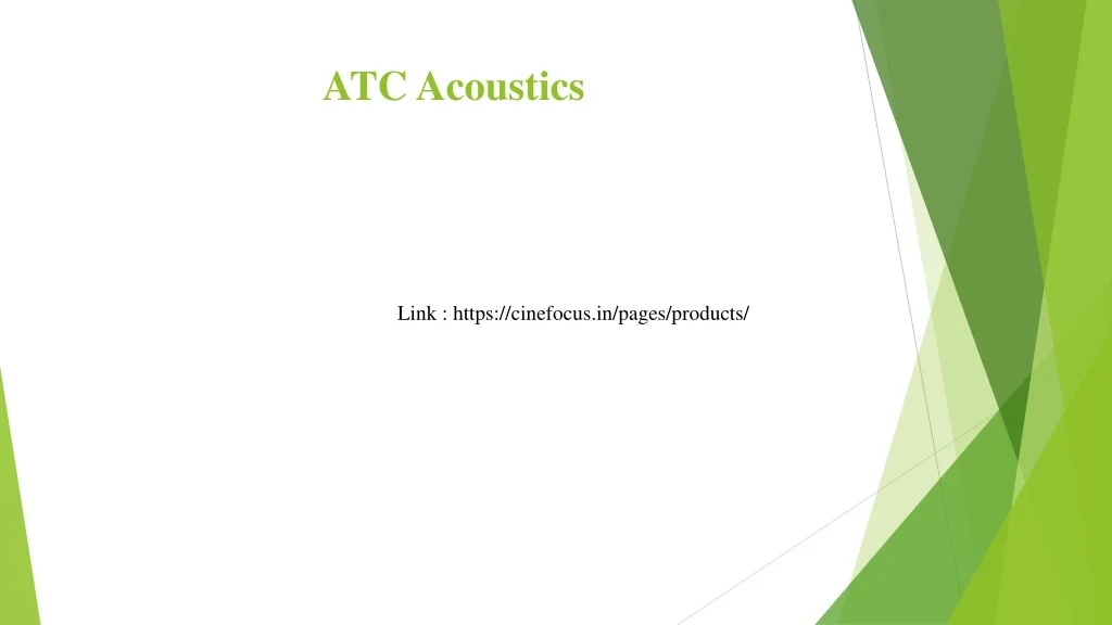 PPT - ATC Acoustics PPT PowerPoint Presentation, free download - ID ...