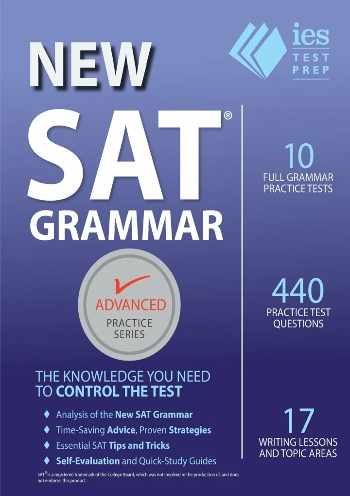 PPT - EBOOK New SAT Grammar Workbook Advanced Practice PowerPoint ...